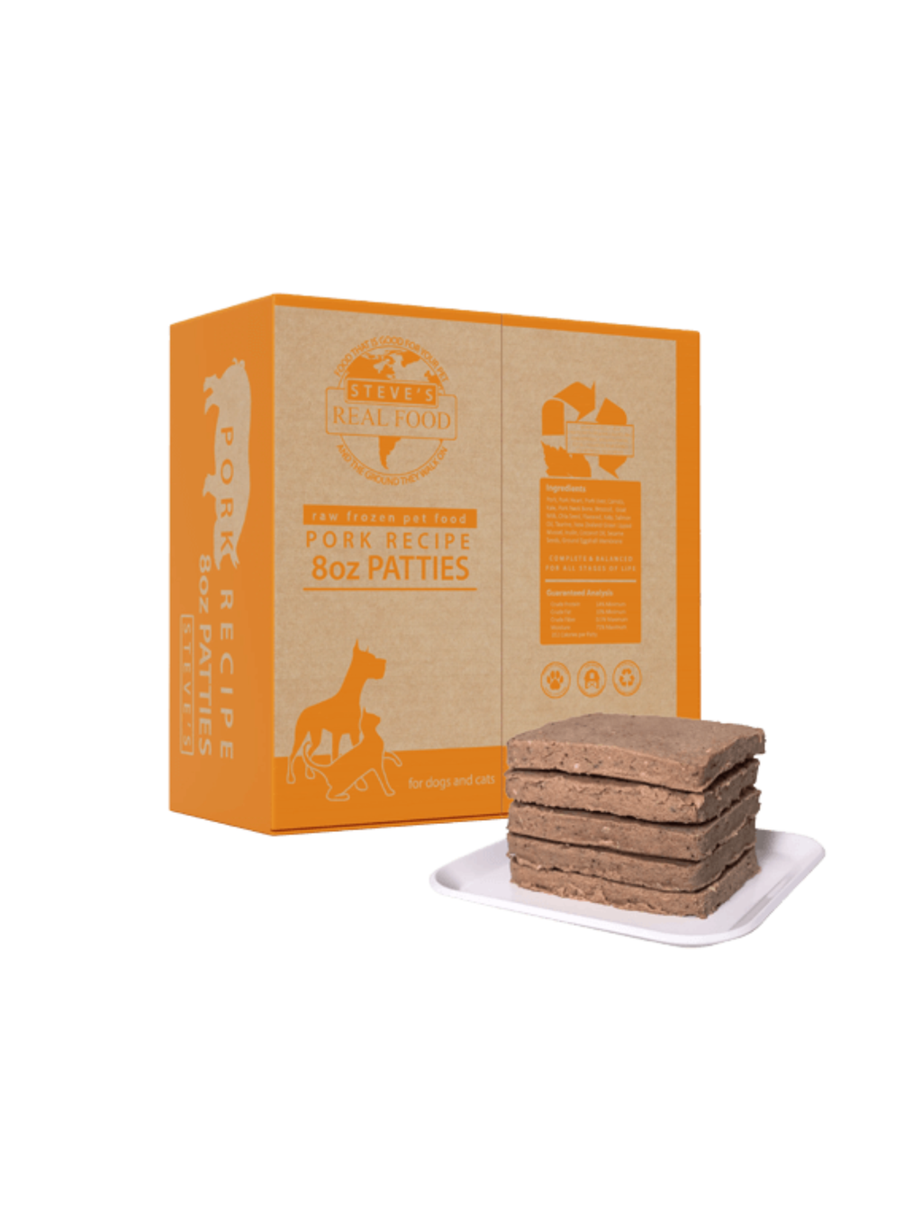 Steve’s Real Food’s Pork raw dog food Pattie 13.5 lb – Russell Feed ...