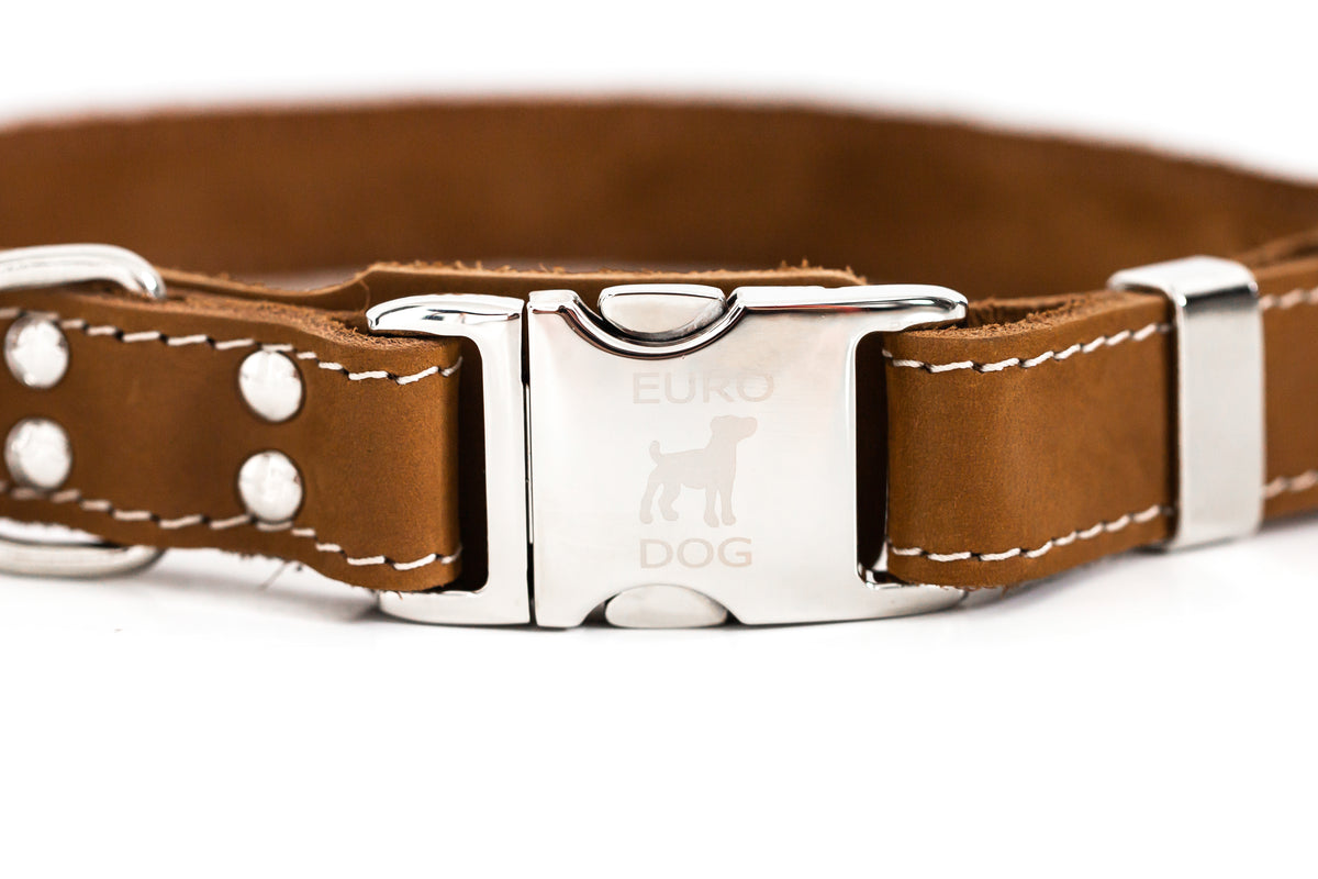 Euro-Dog Quick Release Leather Dog Collar — Russell Feed & Supply
